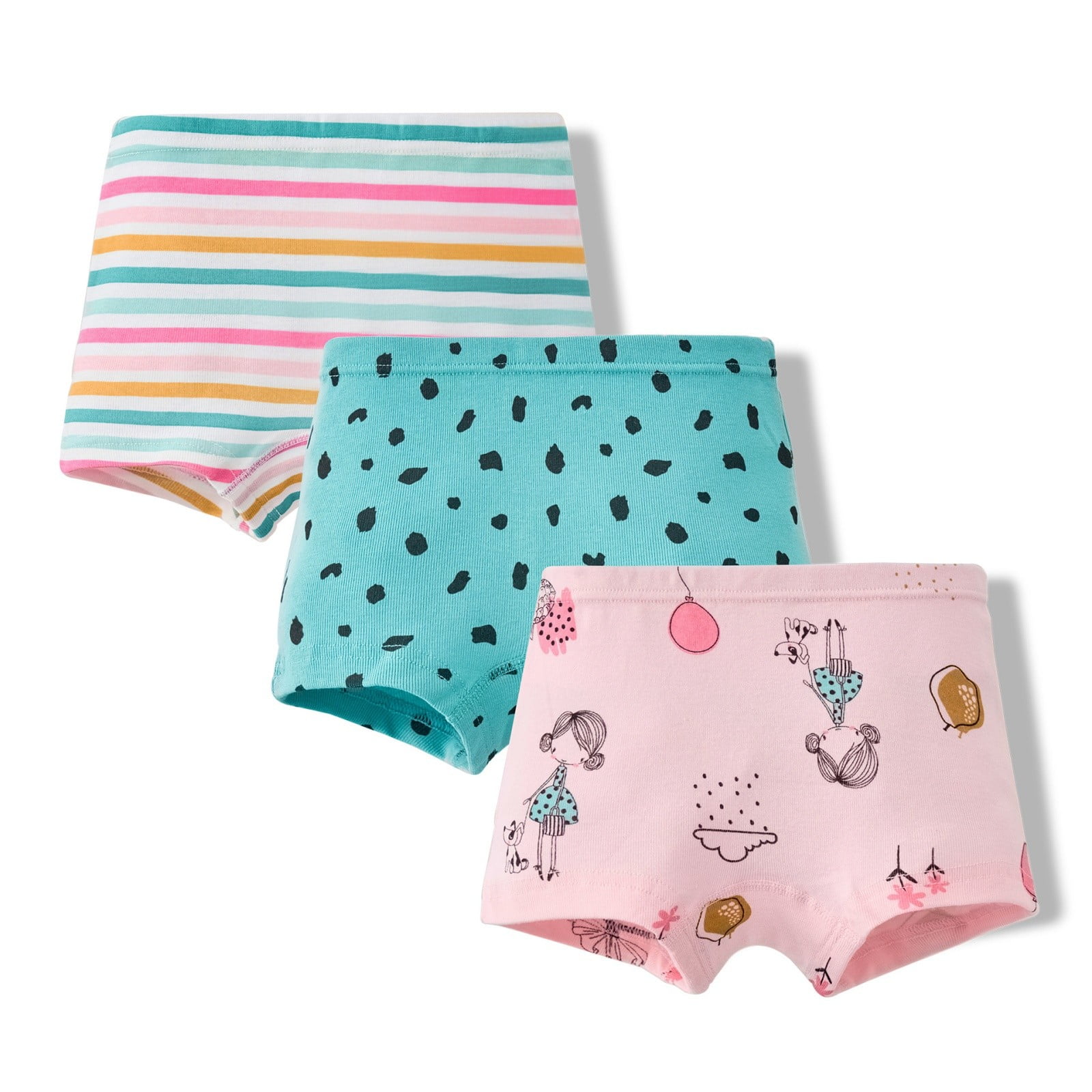FINALGANG Child 3PC Underpanty Toddler Kids Baby Girl Cartoon Rainbow ...