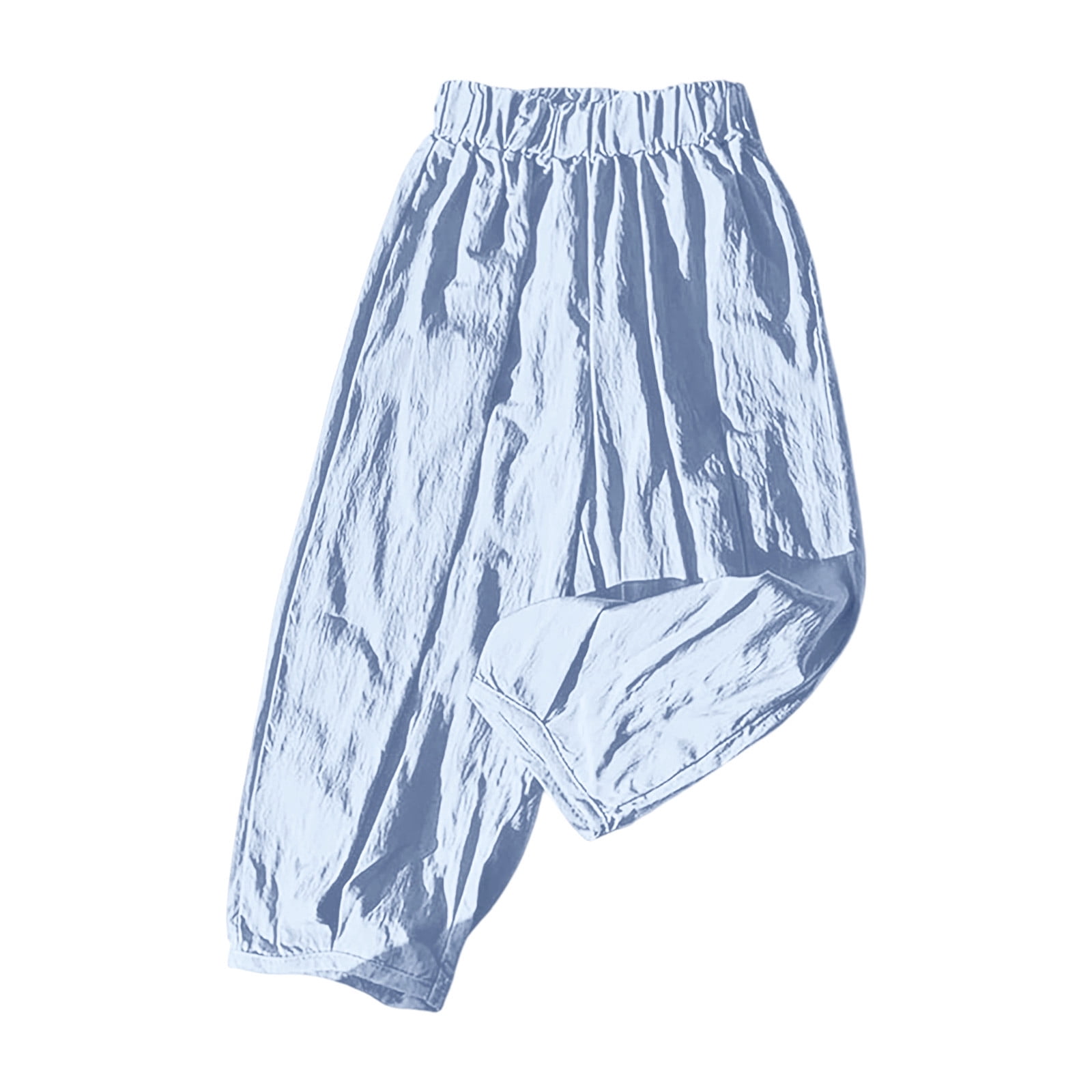 FINALGANG Child Girls Pants Trousers Summer Lightweight Wide Leg ...