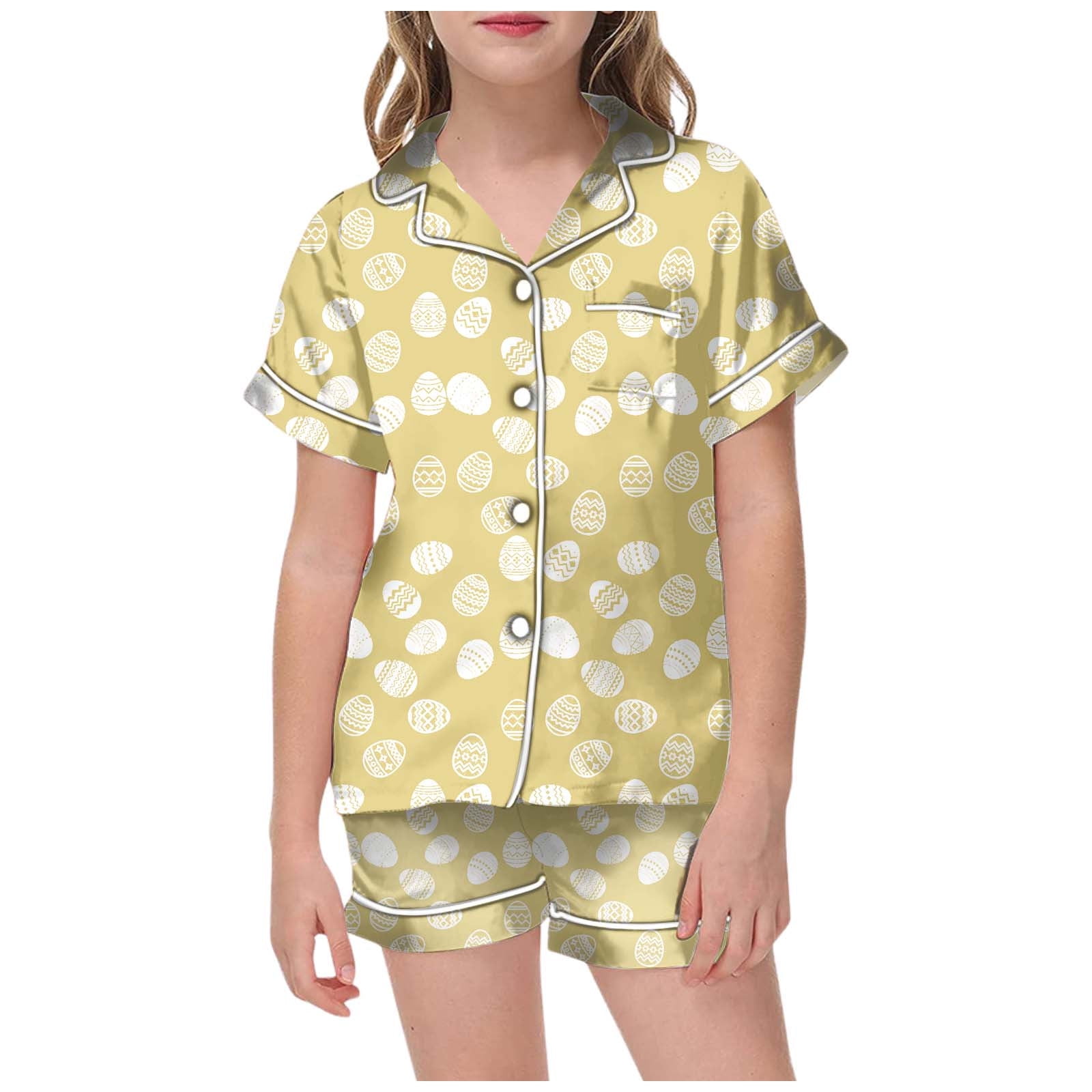 FINALGANG Easter Girls 2 Piece Homewear Set Kids Minimalist Holiday ...