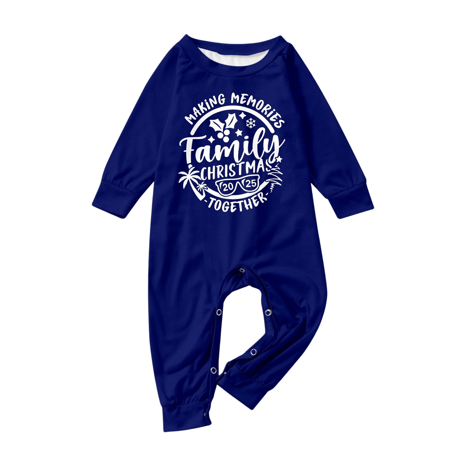 FINALGANG Family Pajamas Christmas Cartoon Letter Graphic Printed Long ...