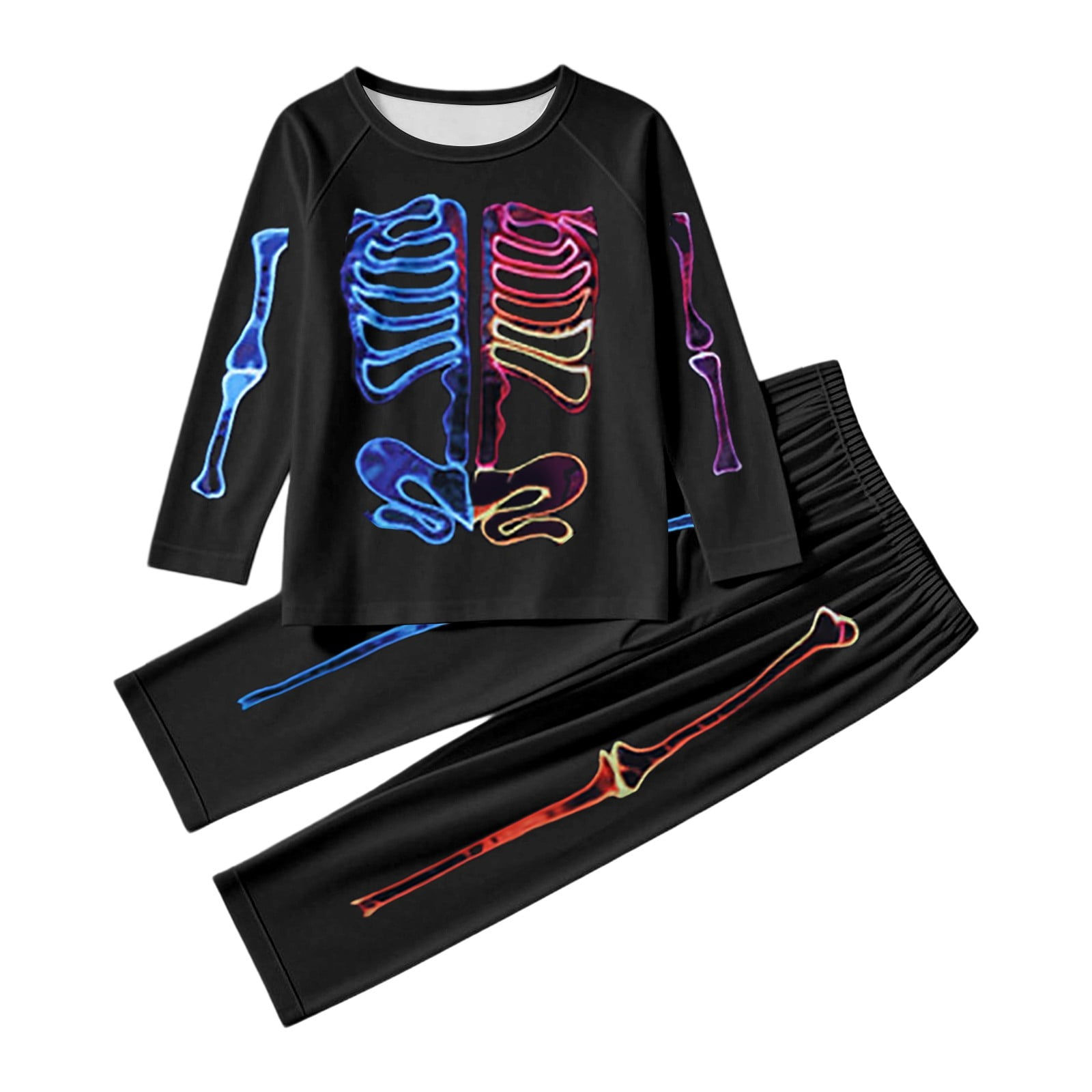 FINALGANG Family Pajamas Halloween Cartoon Skeleton Graphic Printed ...