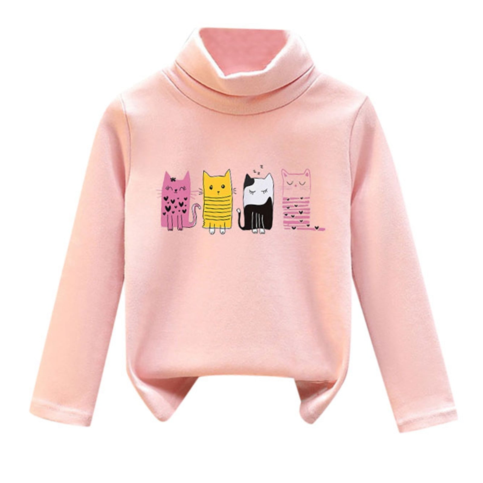 FINALGANG Girl's Pullover Cartoon Cat Graphic Relaxed Fit Sweatshirt ...