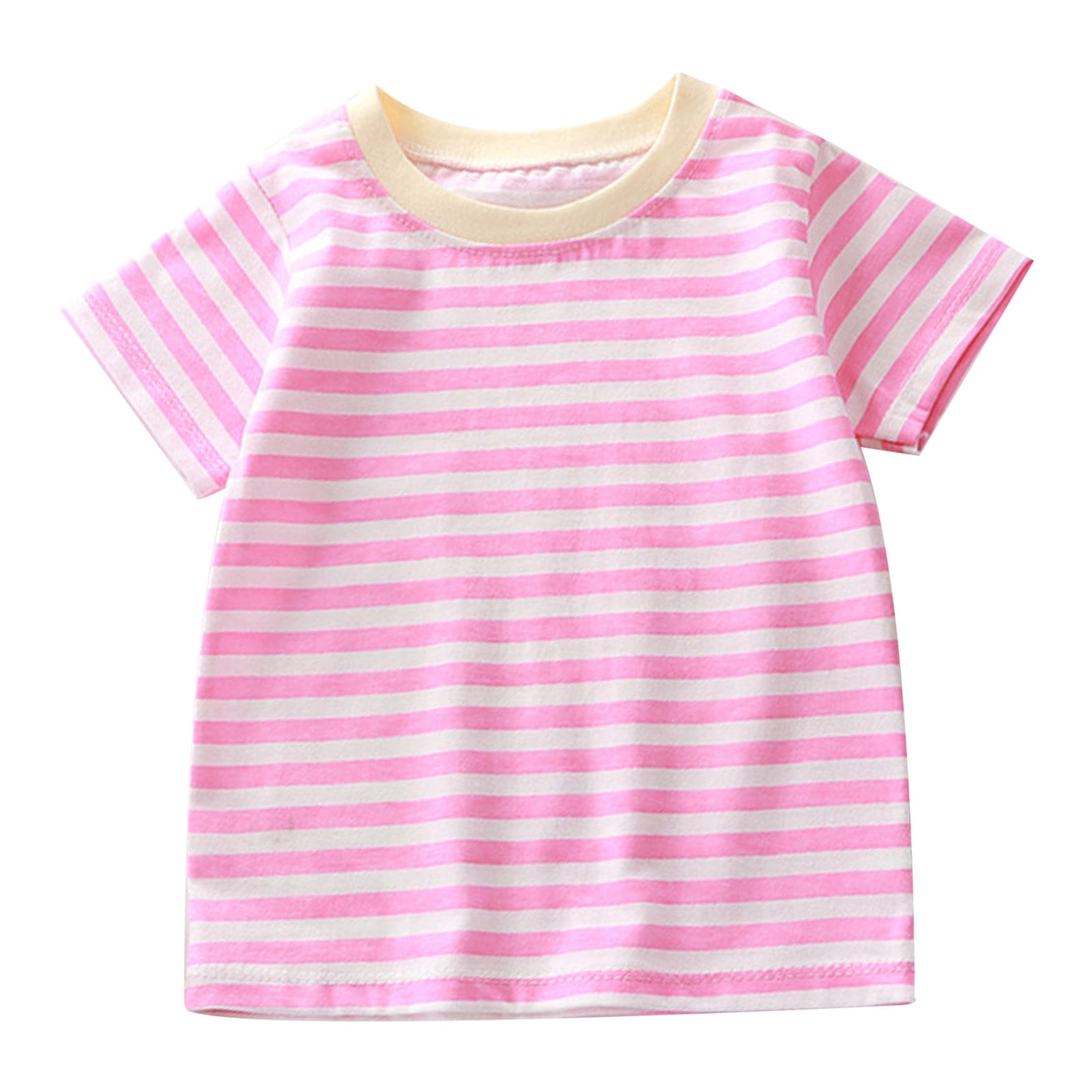 FINALGANG Girl's T-Shirt Kids Color Block Striped Relaxed Fit Tees ...