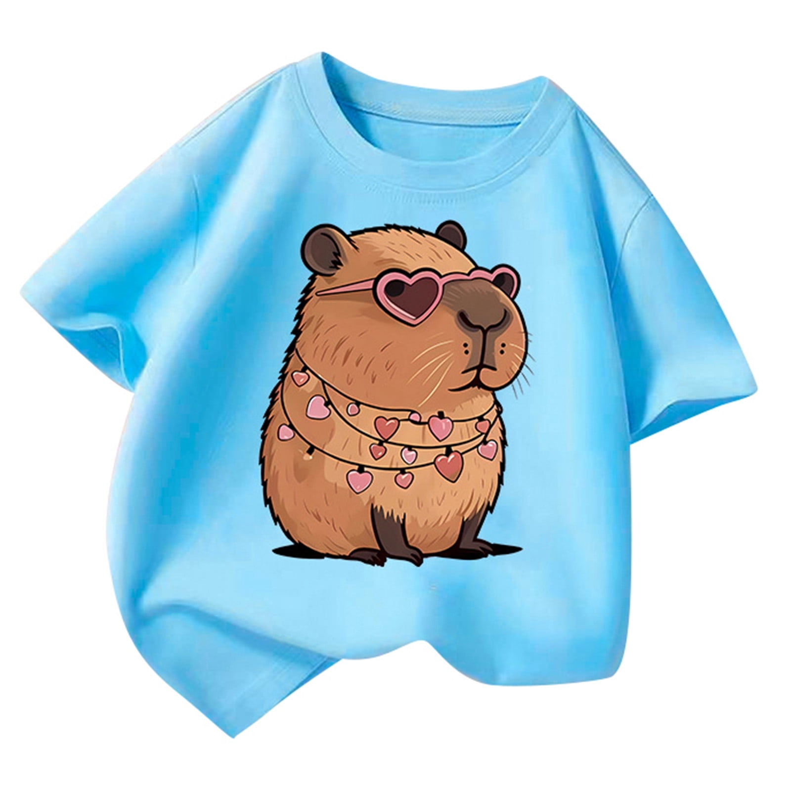 FINALGANG Girl's T-Shirt Kids Lightweight Cartoon Animals Prints Tee ...