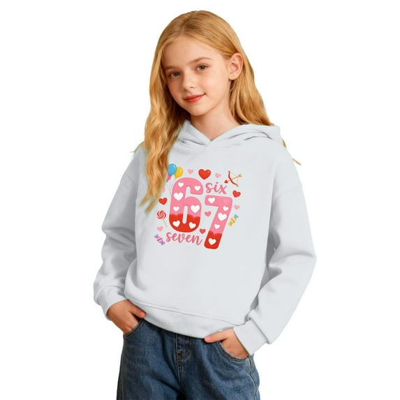 FINALGANG Girls Boys Kids Valentine's Day Hoodie With Number Hearts ...