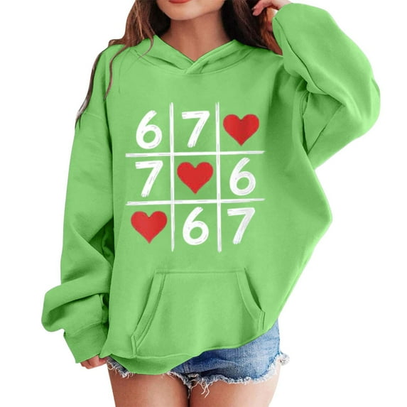FINALGANG Girls Boys Kids Valentine's Day Hoodie Tic Tac Toe Pattern ...