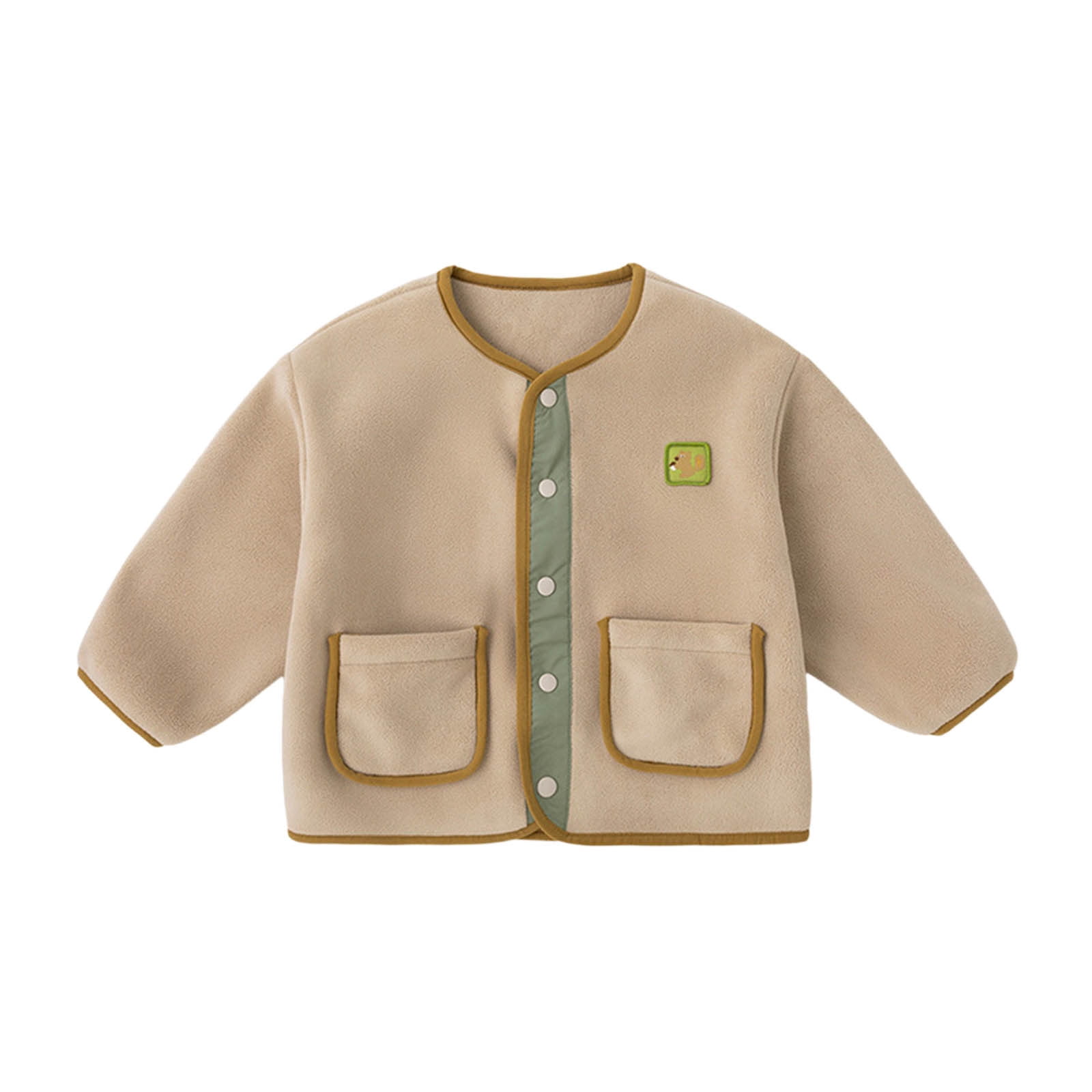 FINALGANG Girls Jacket Lightweight Color Block Long Sleeve V Neck ...
