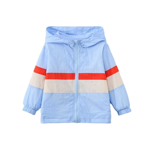 FINALGANG Girls Kids Casual Outdoor Coat Patchwork Loose Fit Hooded ...