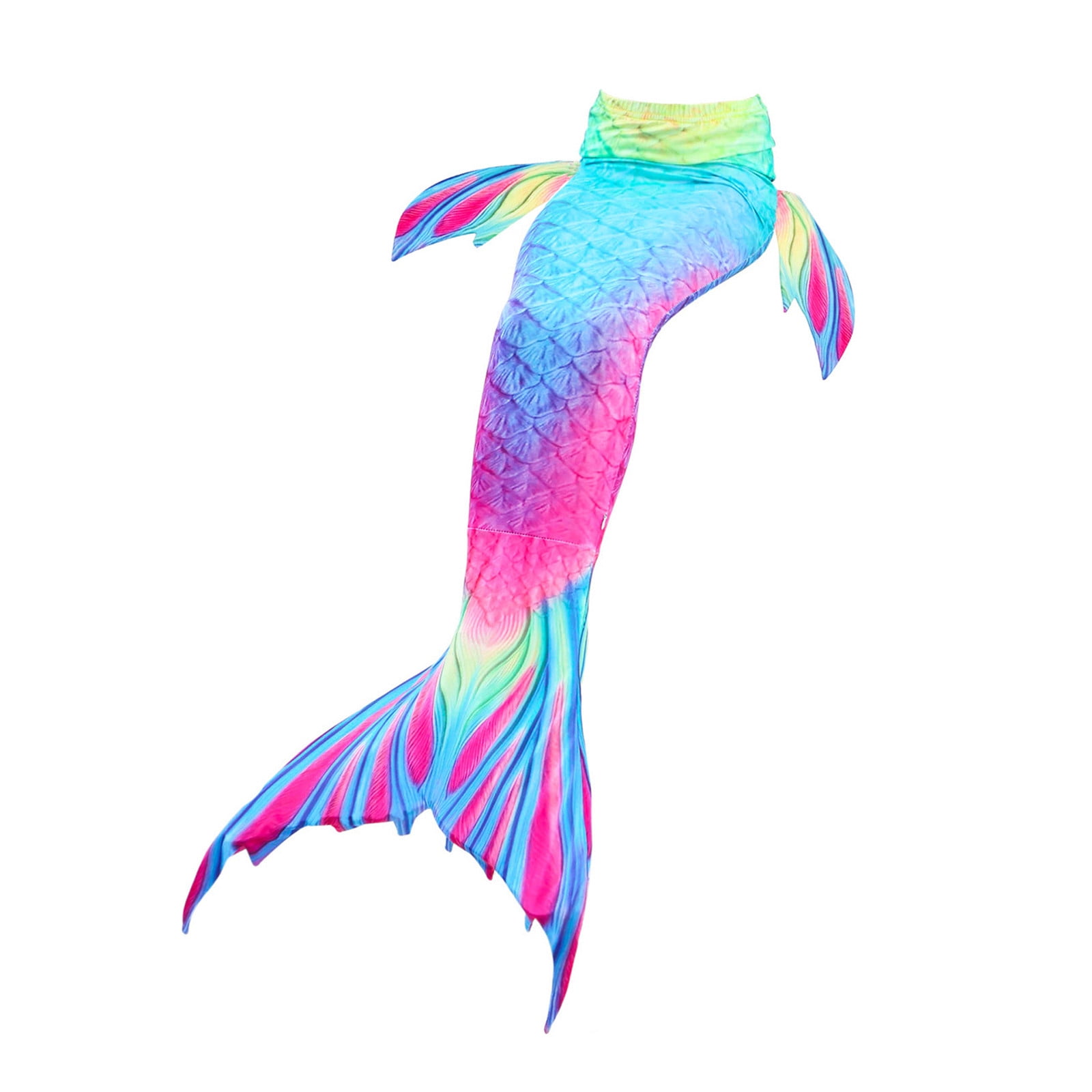 FINALGANG Girls Kids Colorful Sea Maiden Tail Swimsuit Shiny Scale ...