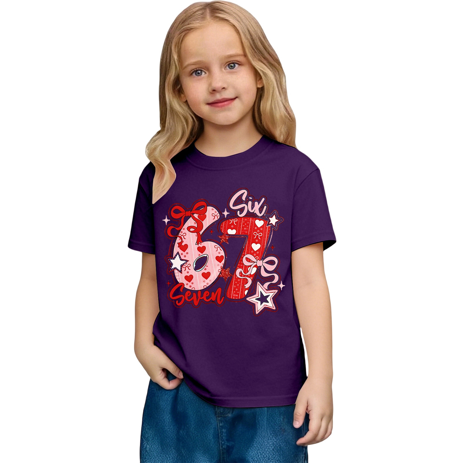 FINALGANG Girls Kids Valentine's Day T-Shirt With Cute Fashion Number ...