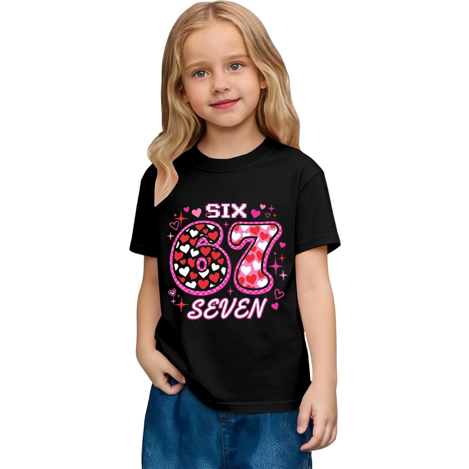 FINALGANG Girls Kids Valentine's Day T-Shirt With Cute Fashion Number ...