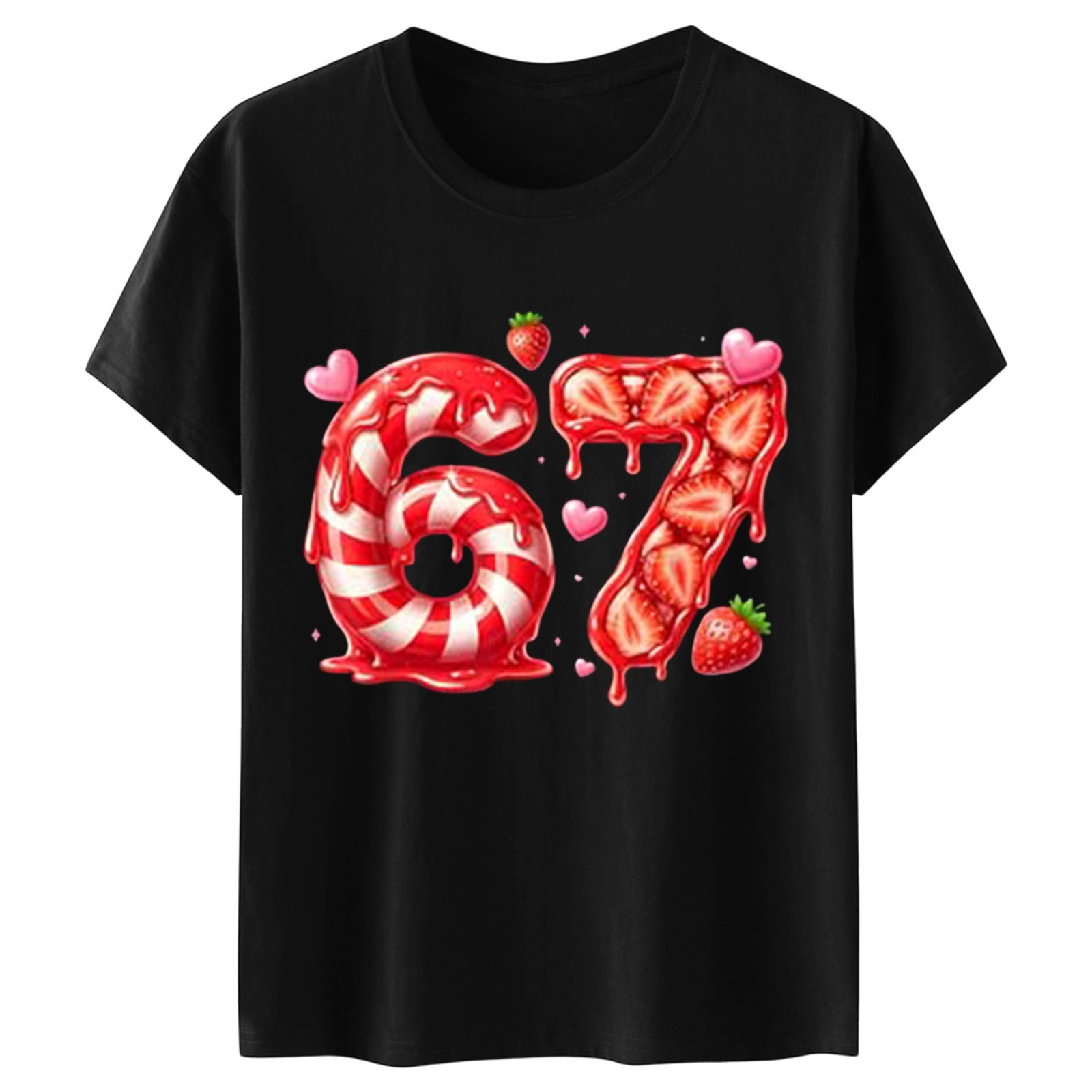 FINALGANG Girls Kids Valentine's Day T-Shirt With Cute Strawberry ...