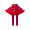 FINALGANG Girls' Pants Kids Star Prints Skort Leggings Tulle Skirt ...