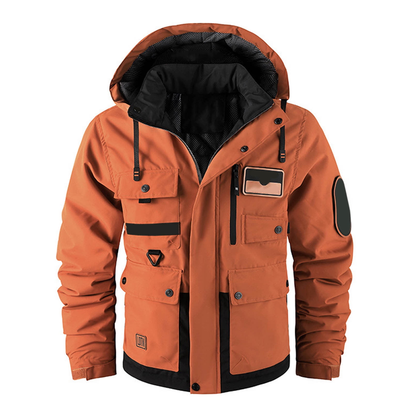 FINALGANG Men Jackets Autumn Winter Lightweight Windbreaker Long Sleeve ...