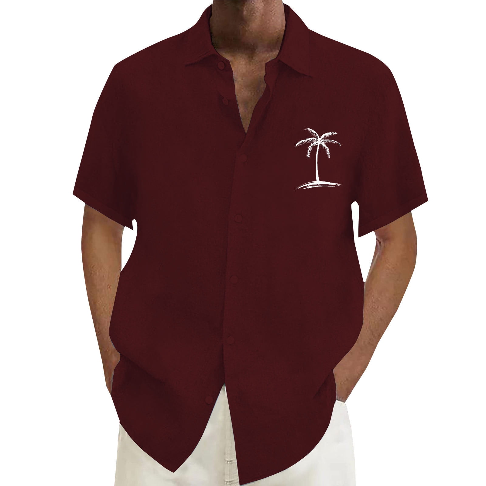FINALGANG Men Summer Shirt 3D Print Short Sleeve Turndown Collar ...