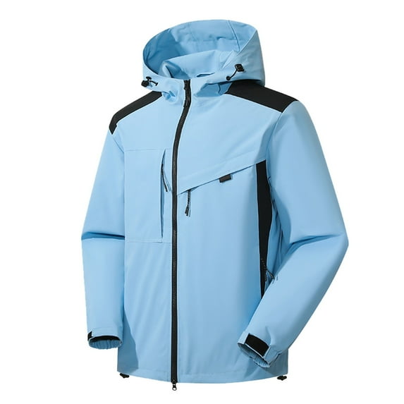 FINALGANG Men's Coat Outdoor Waterproof Hooded Ski Jacket With Multi ...