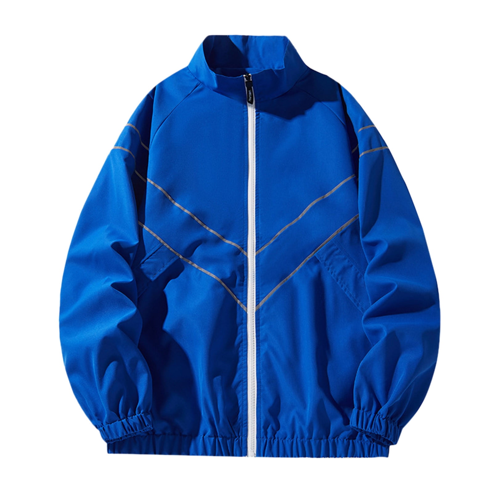 FINALGANG Men's Coat Oversized Windbreaker Jacket Long Sleeve Stand ...