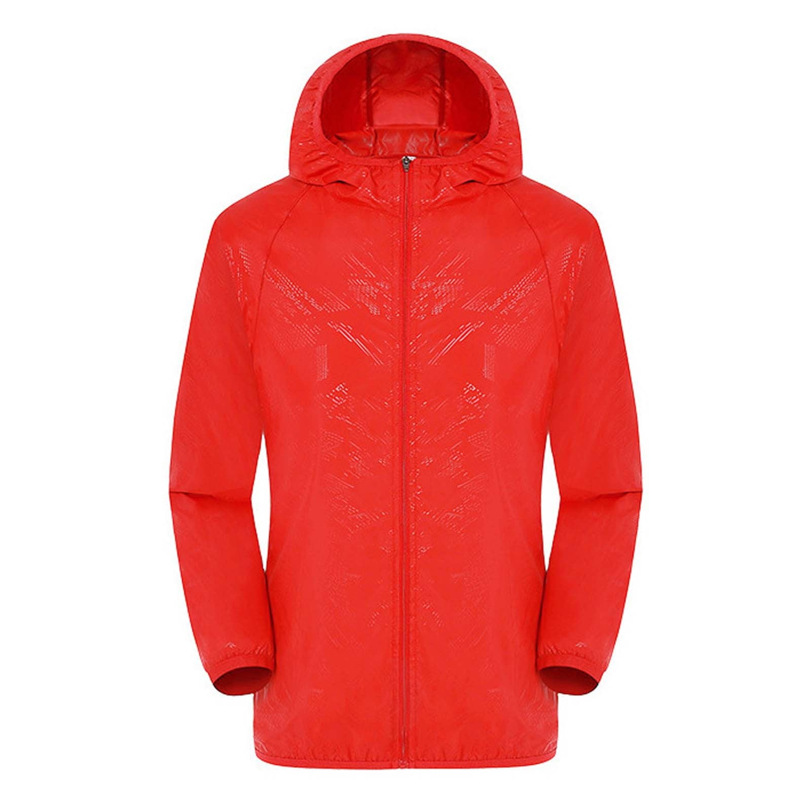 FINALGANG Men's Sunscreen Coat Lightweight Solid Color Waterproof ...