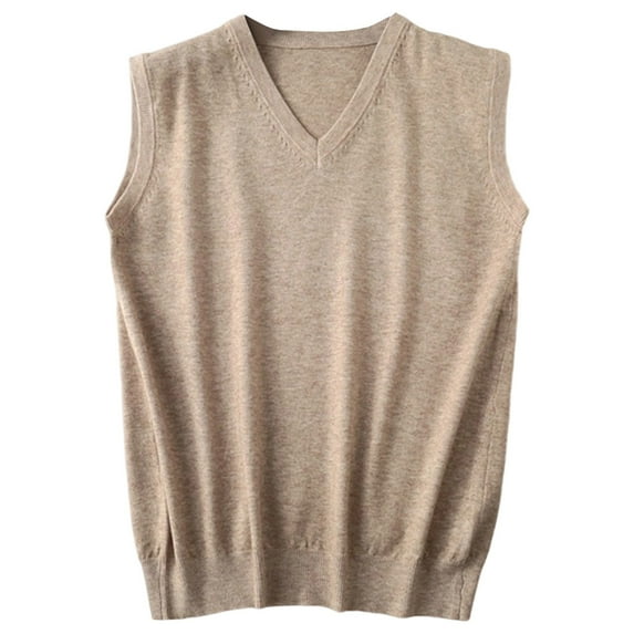 FINALGANG Men's Sweater Vest Fall Winter Solid Color Relaxed Fit Vest ...