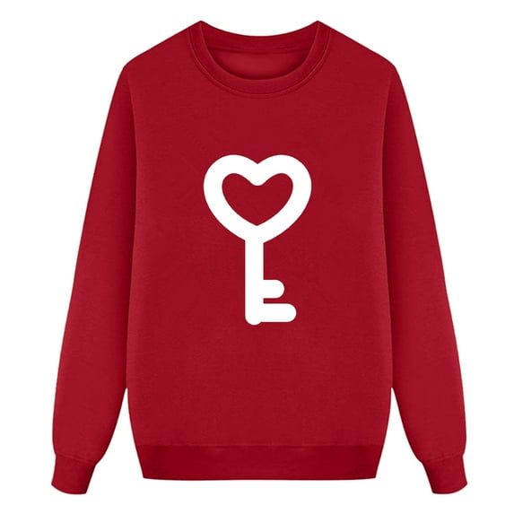 FINALGANG Men's Valentine's Day Festive Hoodie With Heart Key Lock ...