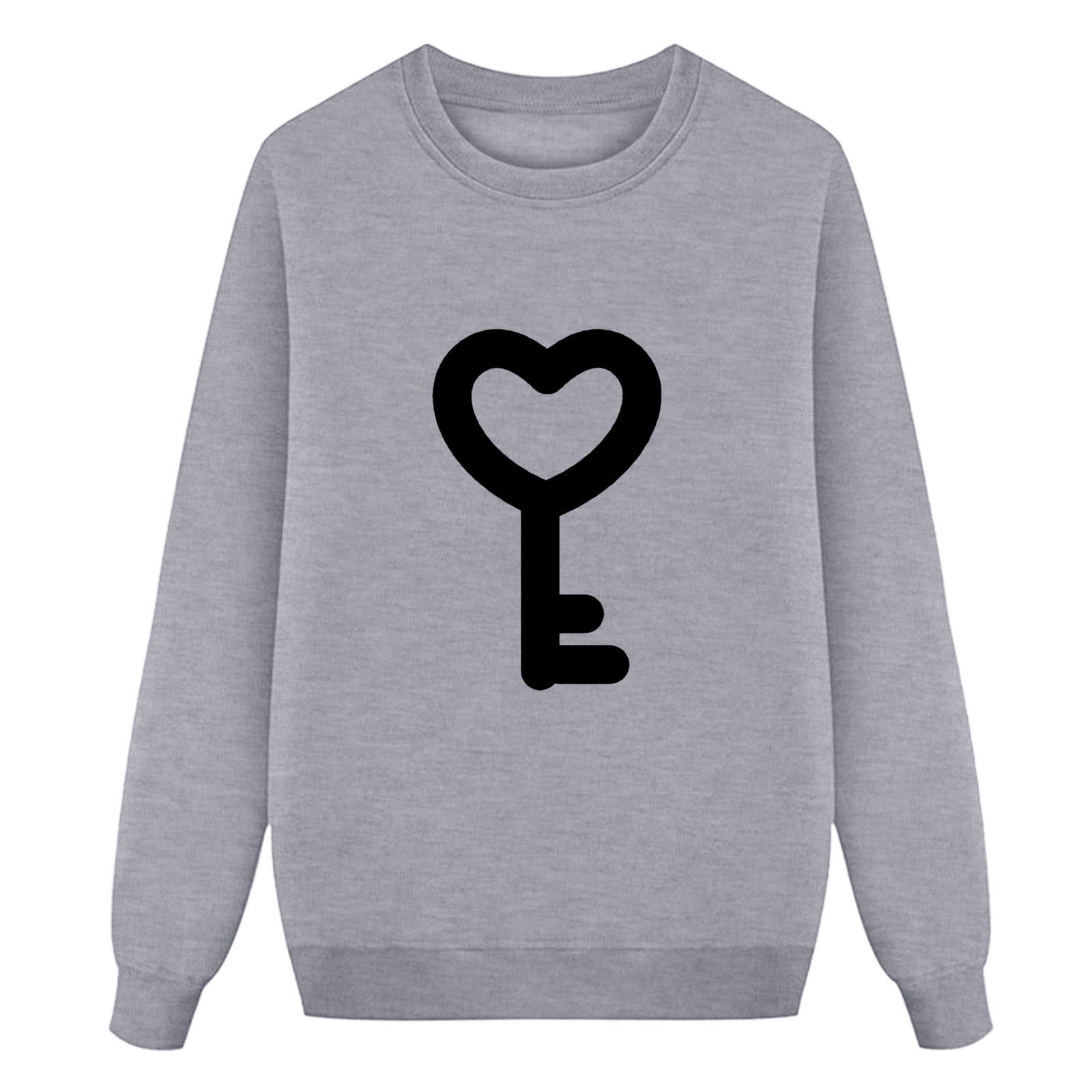 FINALGANG Men's Valentine's Day Festive Hoodie With Heart Key Lock ...