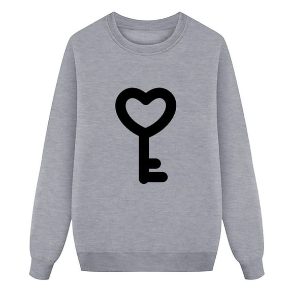 FINALGANG Men's Valentine's Day Festive Hoodie With Heart Key Lock ...