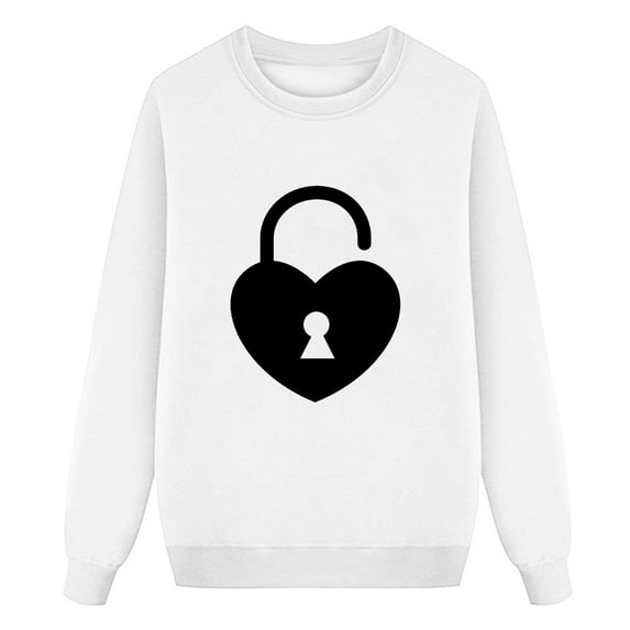FINALGANG Men's Valentine's Day Festive Hoodie With Heart Key Lock ...