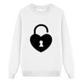 FINALGANG Men's Valentine's Day Festive Hoodie With Heart Key Lock ...