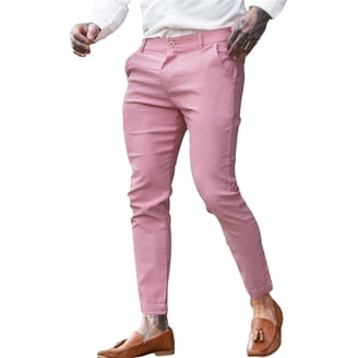 ZACPNCV Men's Pleated Dress Pants Classic Fit Wrinkle Resistant Slacks ...