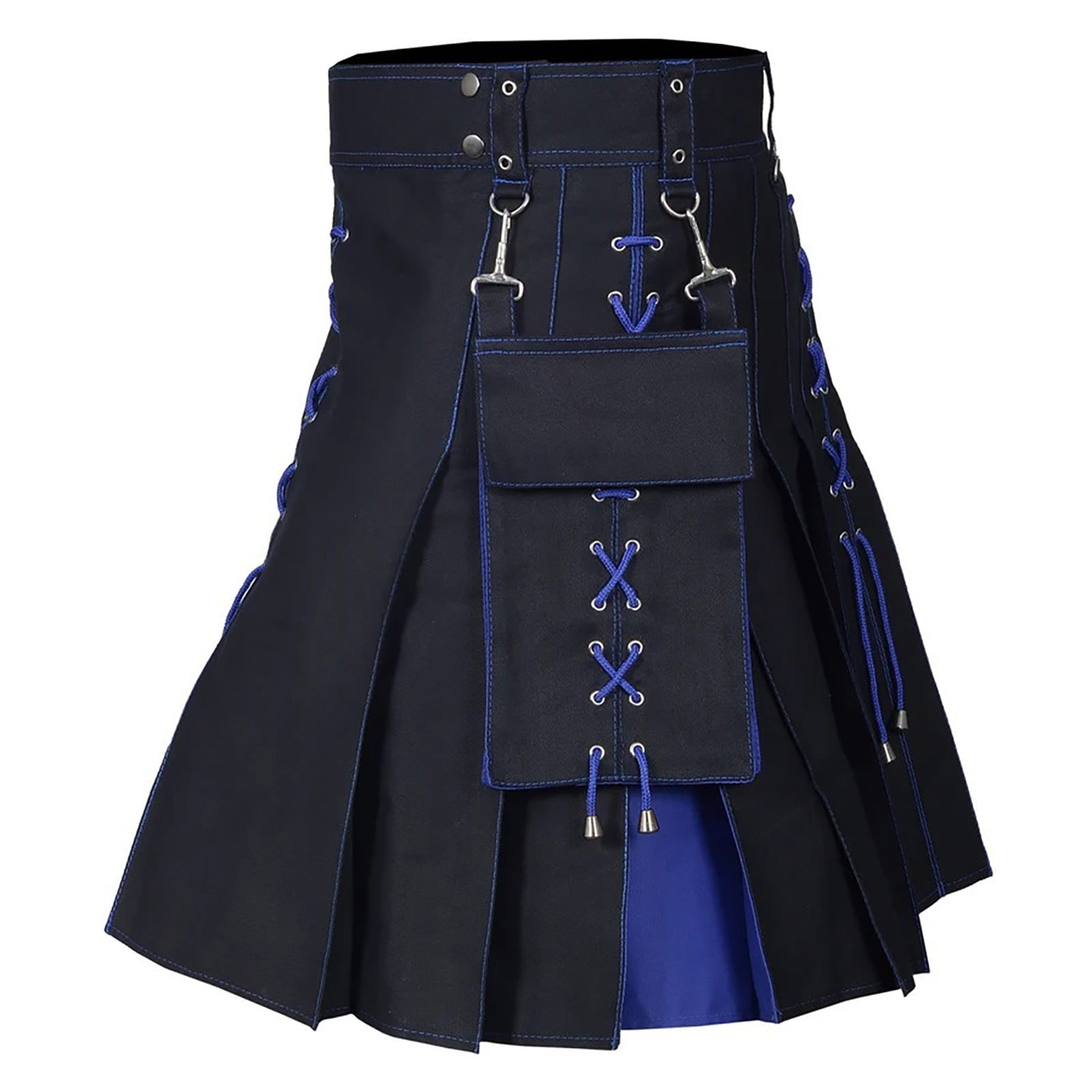 FINALGANG Mens Utility Kilt With Detachable Sporran Contrast Color ...