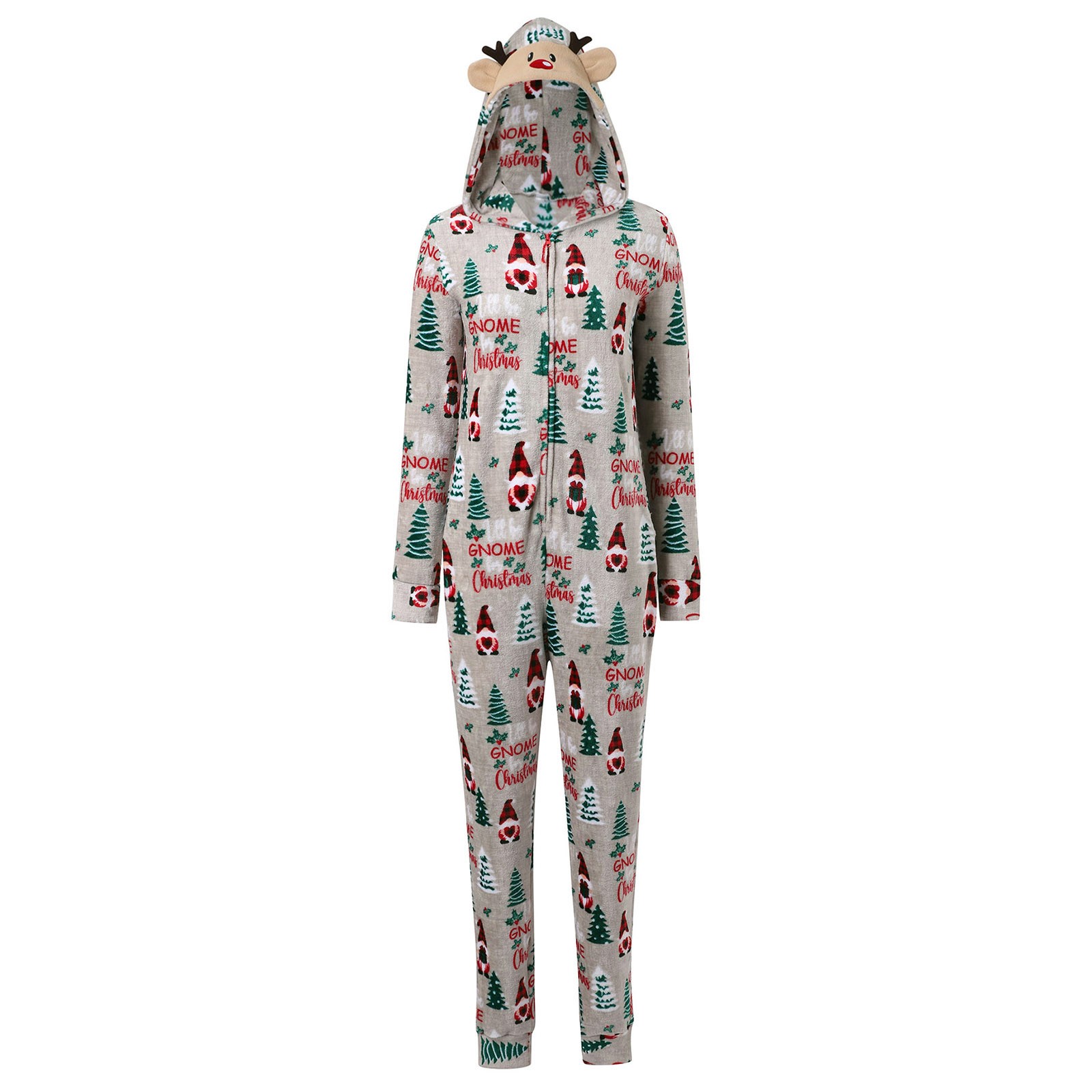 FINALGANG Plush Family Pajamas Christmas Cartoon Graphic Printed Long ...
