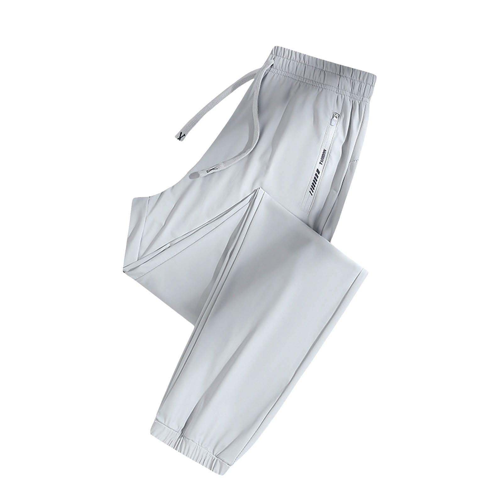 FINALGANG Simple Trousers For Women Solid Color Straight Leg Drawstring ...