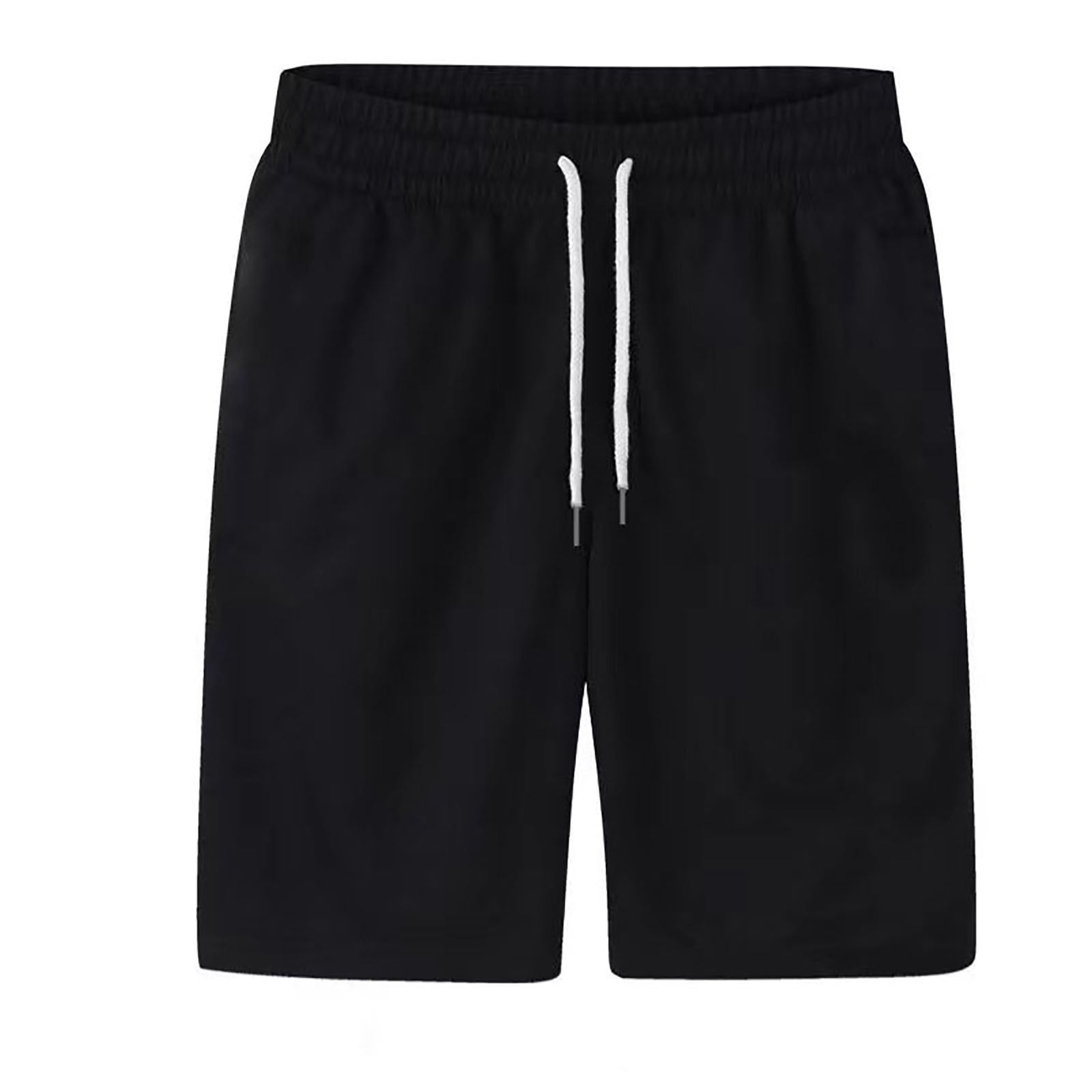FINALGANG Summer Shorts For Men Solid Color Knee Length Casual Bottom ...