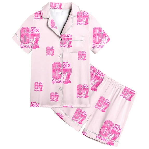 FINALGANG Valentine's Day Girls Kids 2 Piece Homewear Set Number Prints ...