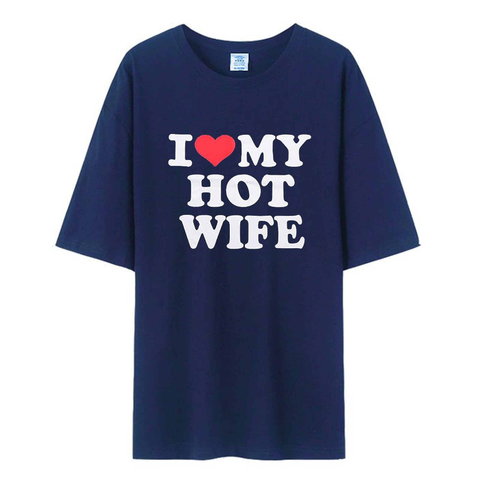 FINALGANG Valentine's Day Men's Letter Heart Graphic Short Sleeve Tee ...