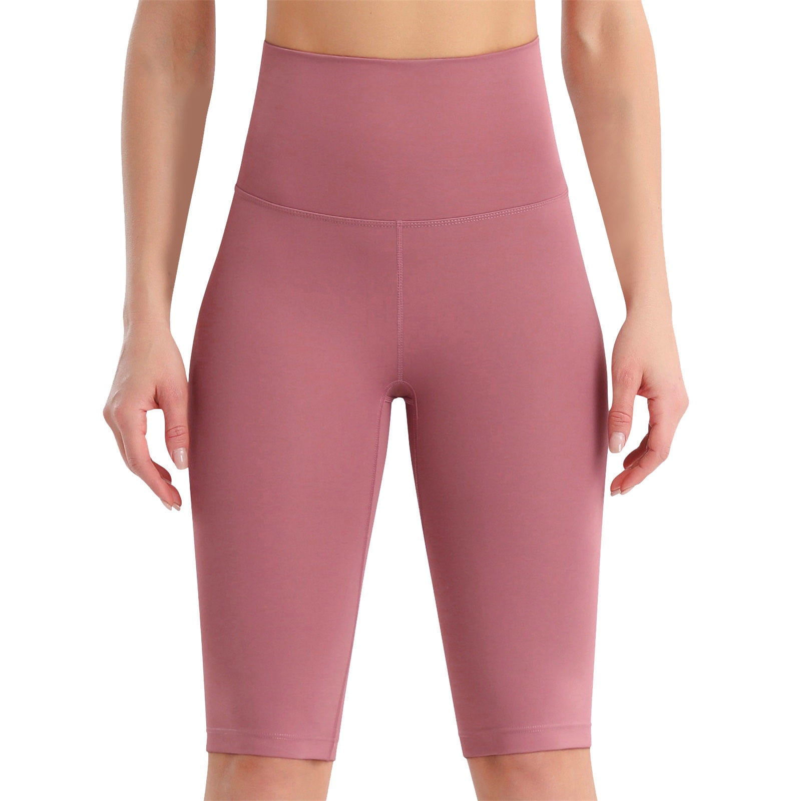 FINALGANG Women New Shorts Solid Color Slim Fit Athletic Knee Length ...