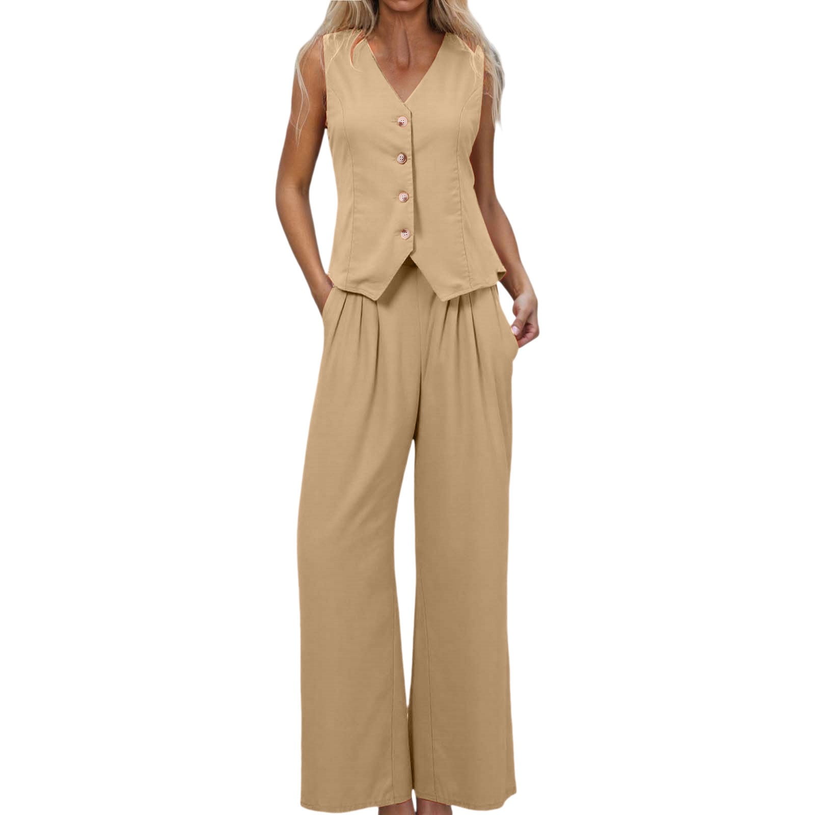 FINALGANG Women's 2 Piece Casual Outfit Solid Color Streetwear Set ...