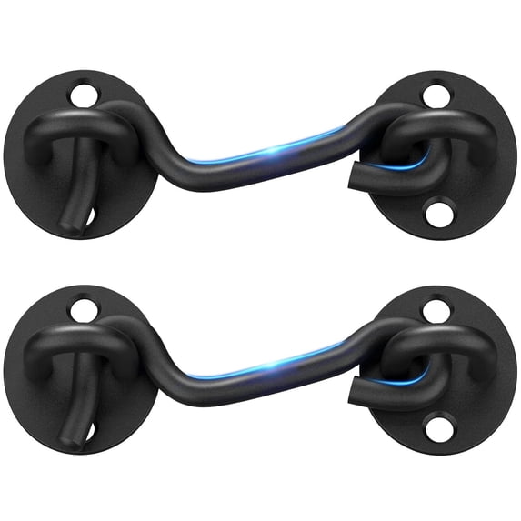 ZYHYPWW 2Pack 4 Inch Black Heavy Duty Stainless Steel Hook and Eye ...
