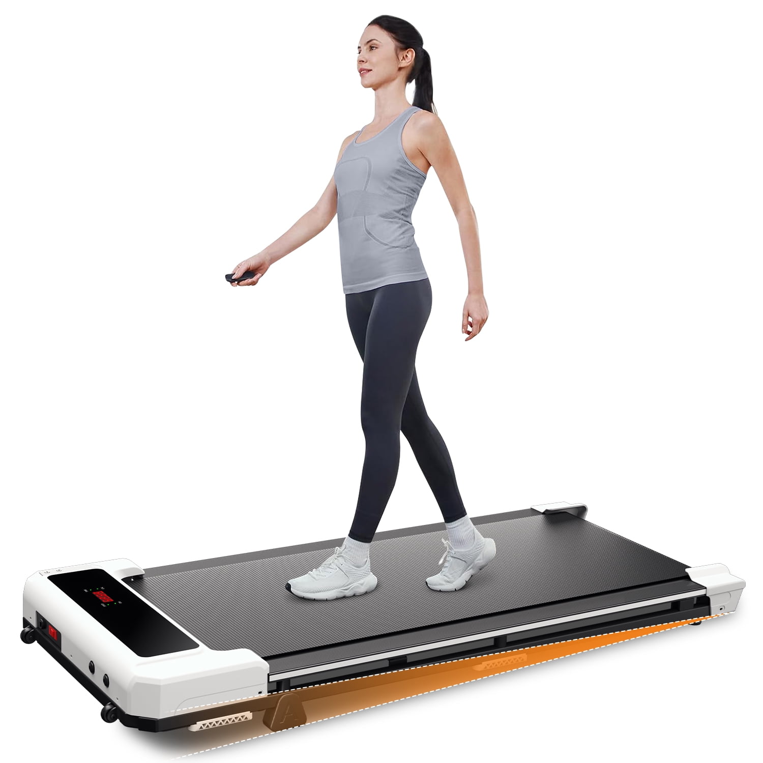 FINATI Walking Pad Treadmill, 2 in 1 Portable Under Desk Treadmill for ...