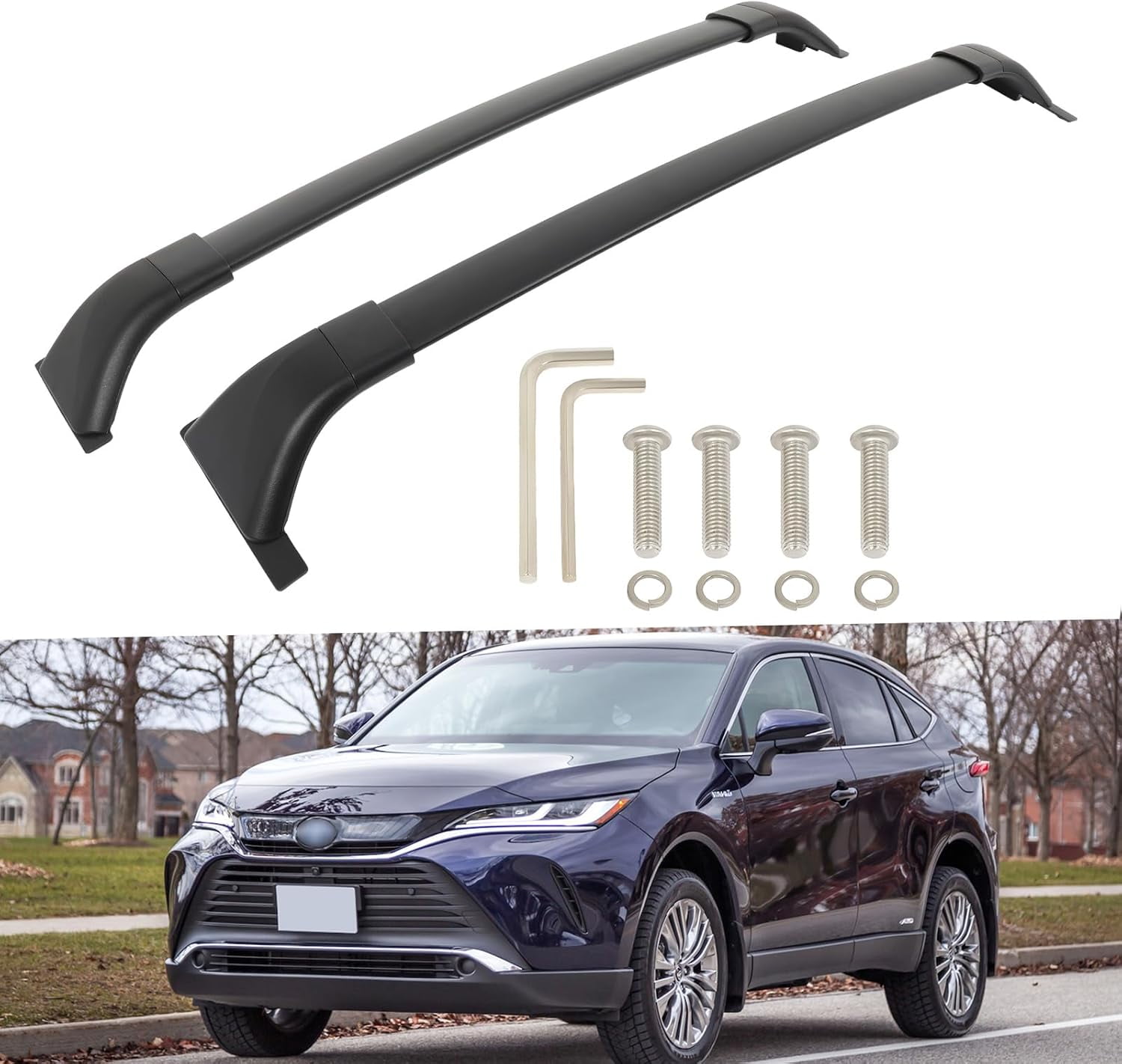 FINDAUTO Roof Rack Cross Bars for Toyota for Venza 2021-2023 Cargo Bars for Rooftop Cargo ...