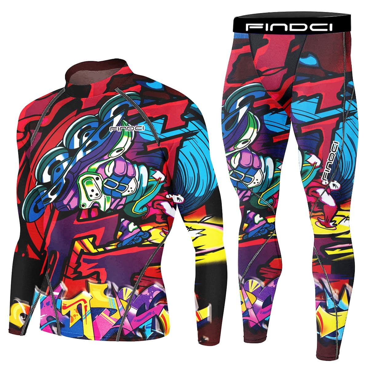 FINDCI Men's Compression Sportswear Suits Gym Tights Training Boxing ...