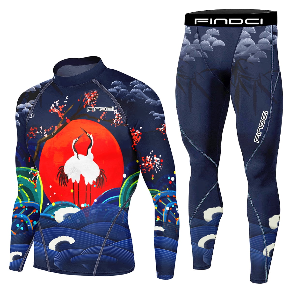 FINDCI Men's Compression Sportswear Suits Gym Tights Training Boxing ...