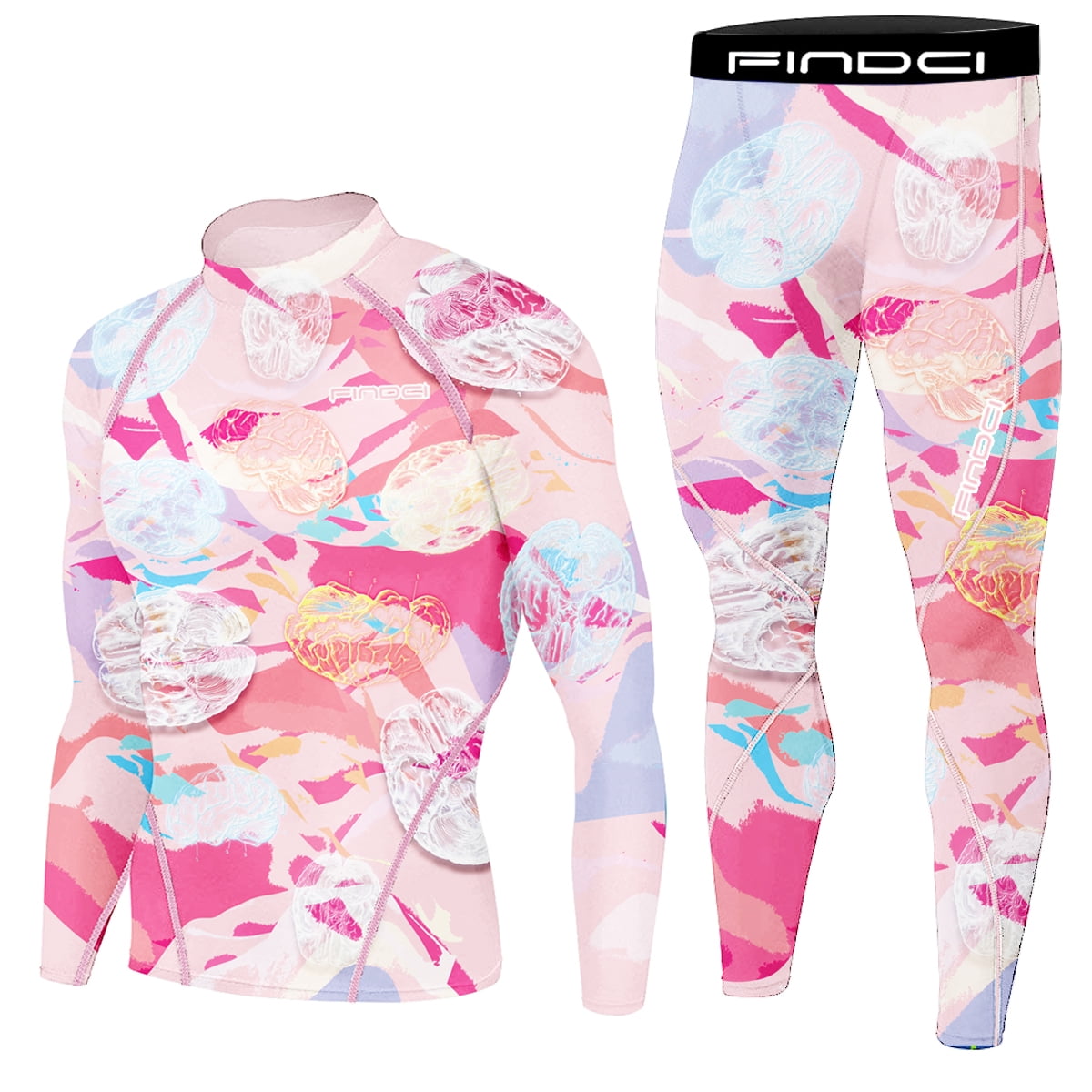 FINDCI Men's Compression Sportswear Suits Gym Tights Training Boxing ...