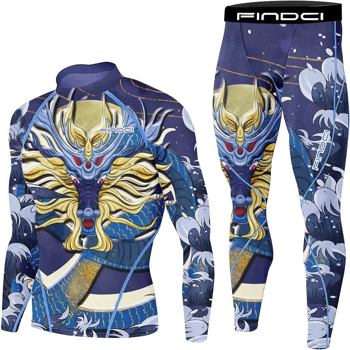 FINDCI Men's Running Fitness Cooling Sportswear Camo Compression Long ...