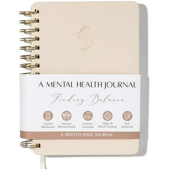 FINDING BALANCE Mental Health Journal – 6-Month Daily Journal with ...