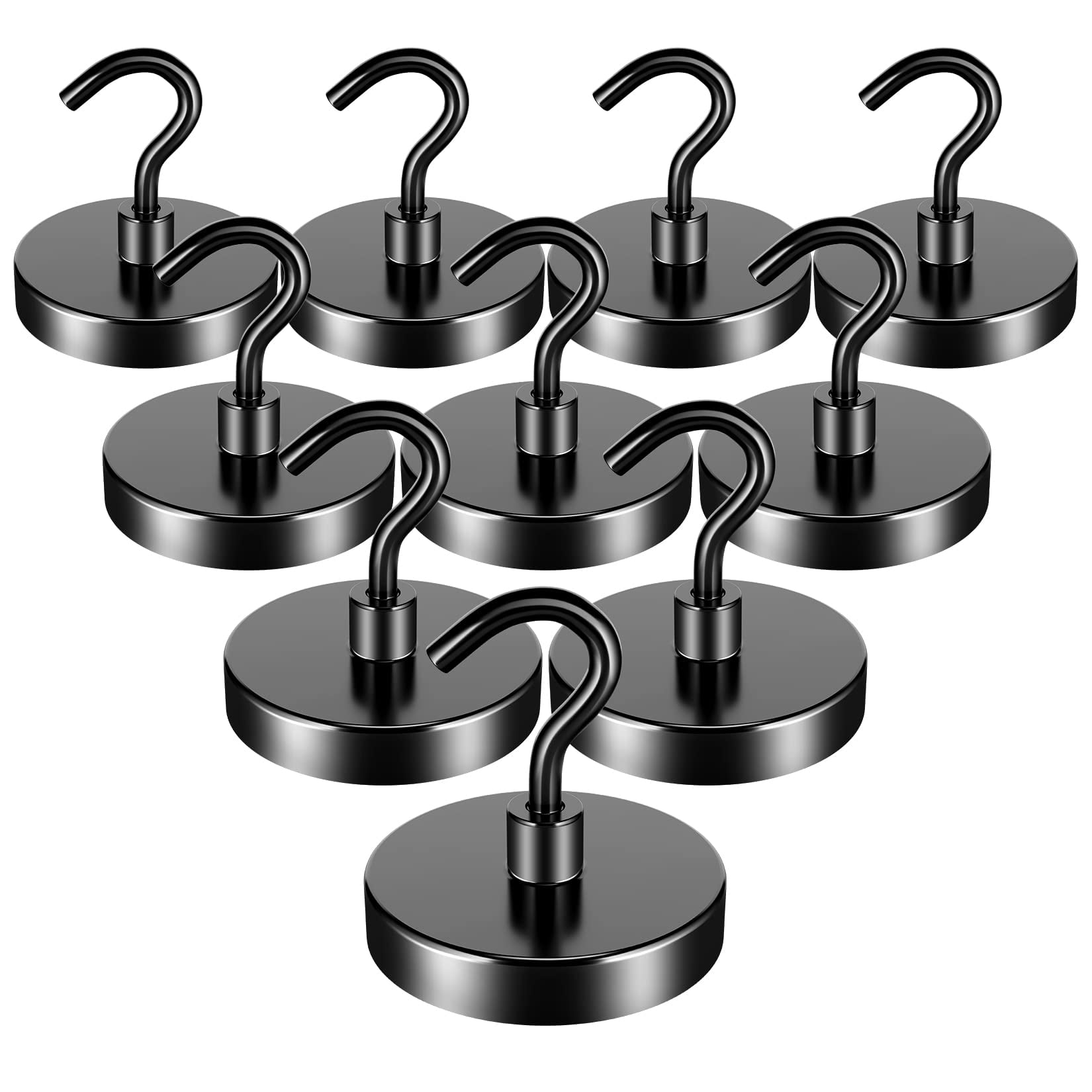 FINDMAG 10 Pack 110LBS Heavy Duty Magnetic Hooks for Hanging, Neodymium ...