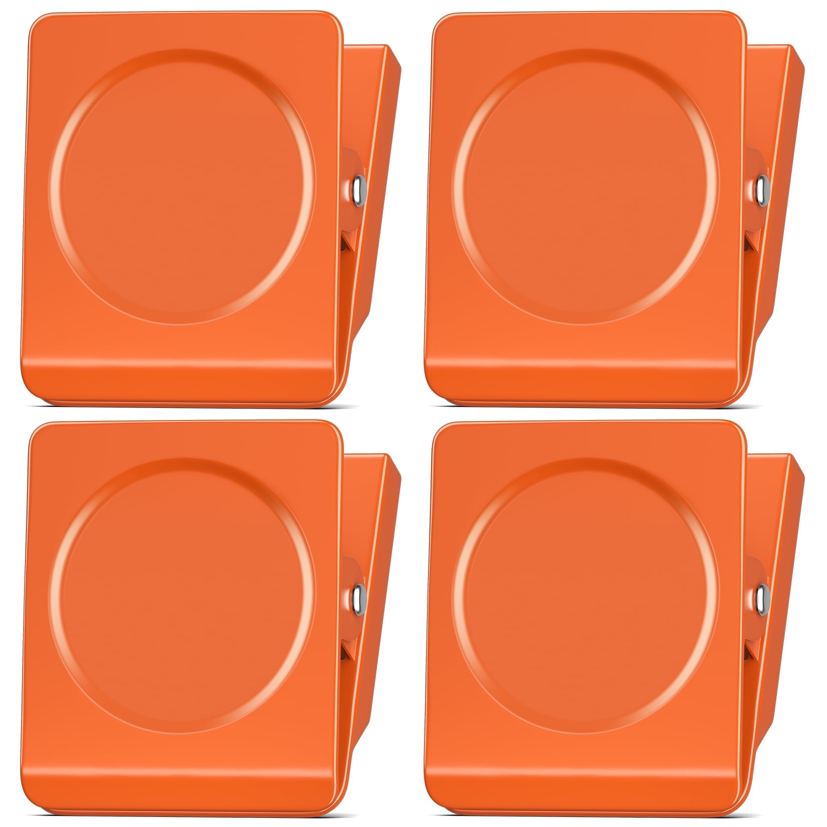 Magnetic Clips - 4 Pack, Heavy Duty, Orange, Office Supplies - Walmart ...