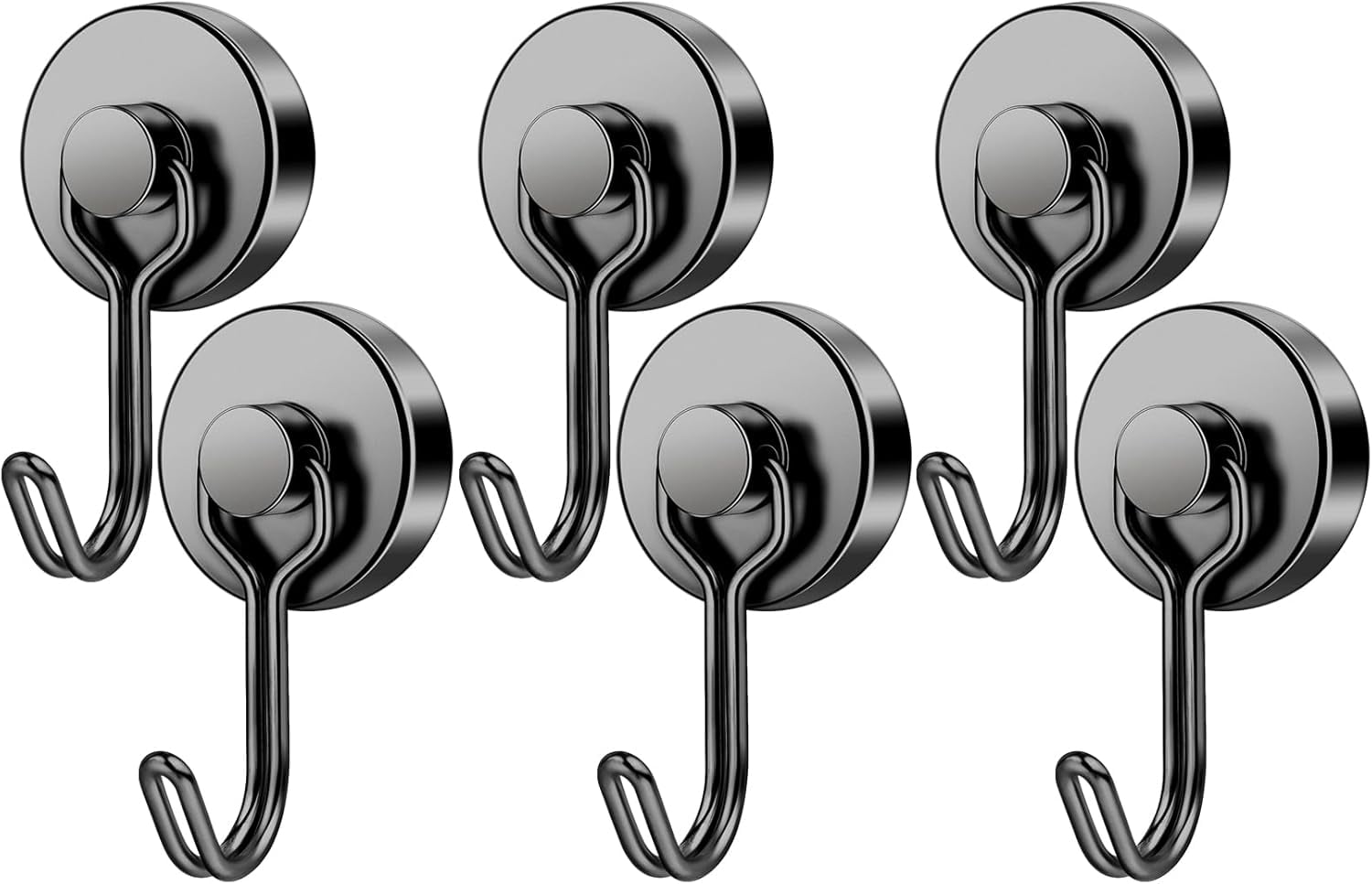 FINDMAG 60LBS Neodymium Swivel Magnetic Hooks for Hanging, N52 Metal ...