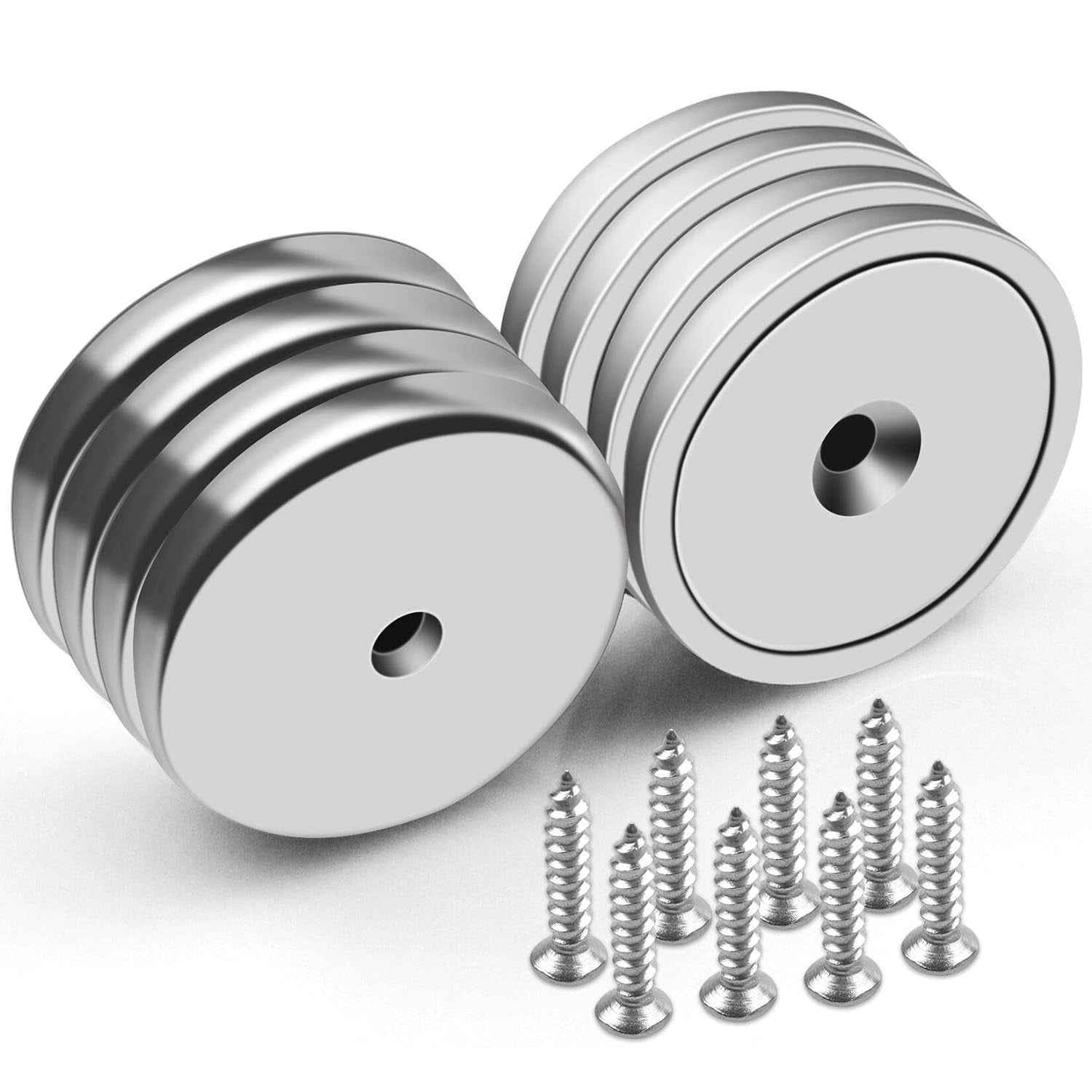 FINDMAG 8 Pack Neodymium Magnets Cup Magnets with Heavy Duty ...