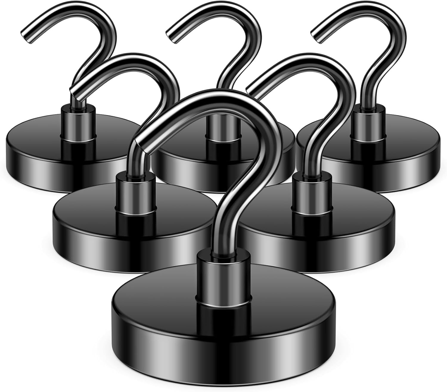 FINDMAG Magnetic Hooks, 80lbs Magnet Hooks Heavy Duty Rare Earth ...